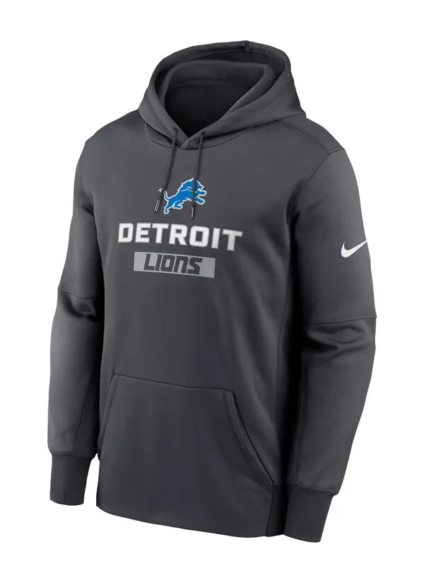 Nike Detroit Lions Therma Nfl Pullover Hoodie - Grey