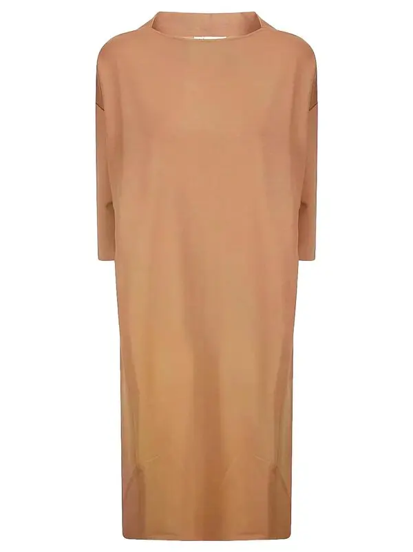 STEFANO MORTARI Short-sleeve Midi Dress - Brown