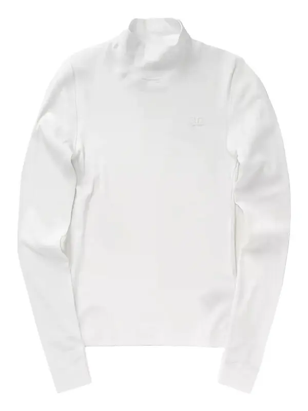 GANNI High-neck Cotton Top - White