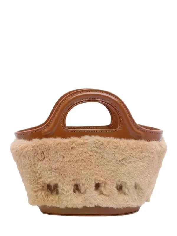 Marni Trimmed Leather Mini Bag - Brown
