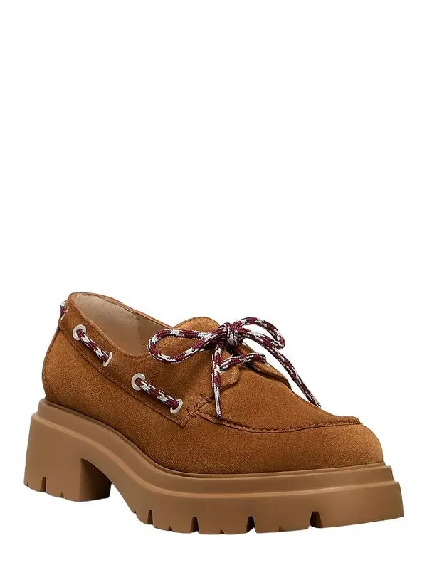 STUART WEITZMAN Hudson Suede Moccasins - Doe Tonal