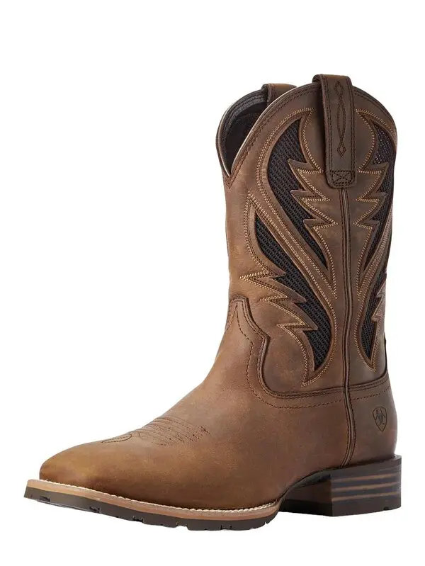 Ariat Hybrid Venttek™ Western Boot - Distressed Tan