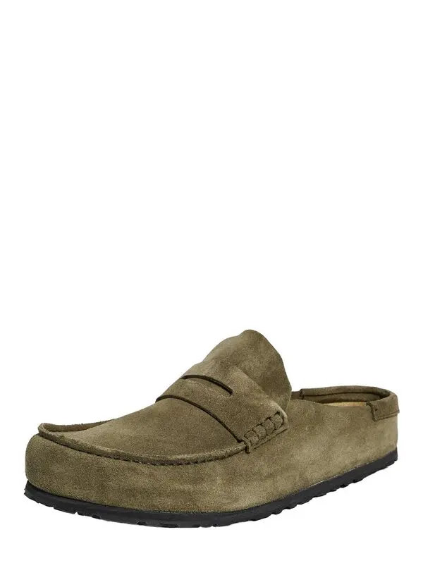 BIRKENSTOCK Naples Suede Slippers - Thyme