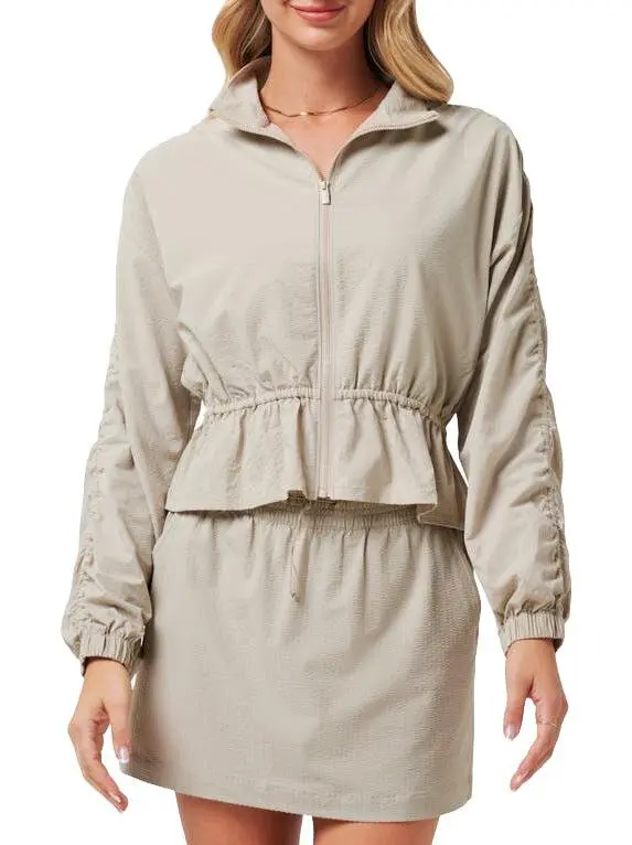 Travis Mathew Breezeblend Peplum Jacket - Island Fossil