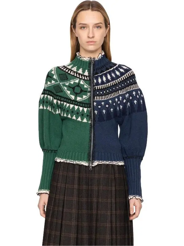 Sea Linea Zip-front Cardigan - Stripe