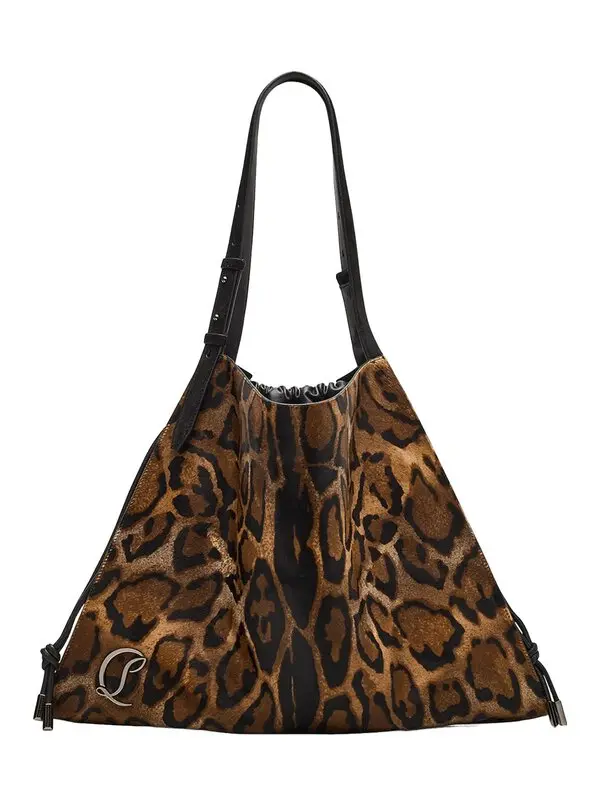 CHRISTIAN LOUBOUTIN Baggy Pony Hair Tote Bag - Brown