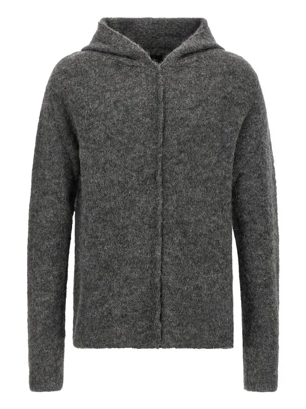 THOM KROM Hooded Alpaca-blend Sweater - Gray
