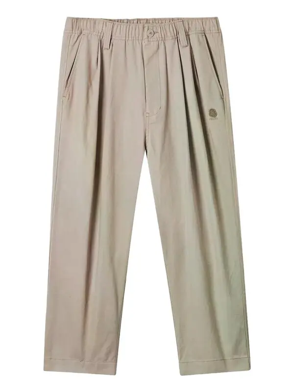 FINGERCROXX Pleated Trousers - Brown