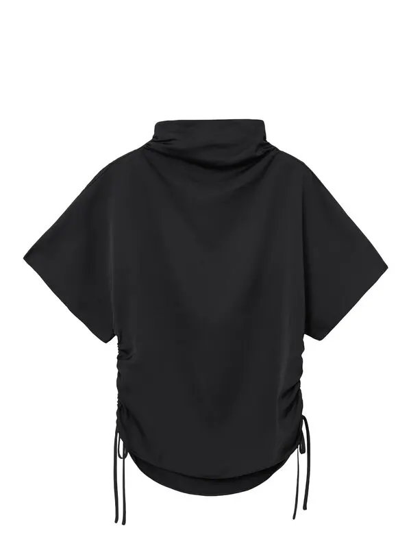 All Saints Draped Leslie Top - Black