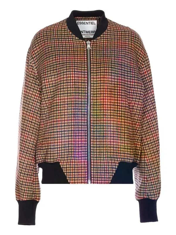 Essentiel Antwerp Zip-front Wool Jacket - Brown