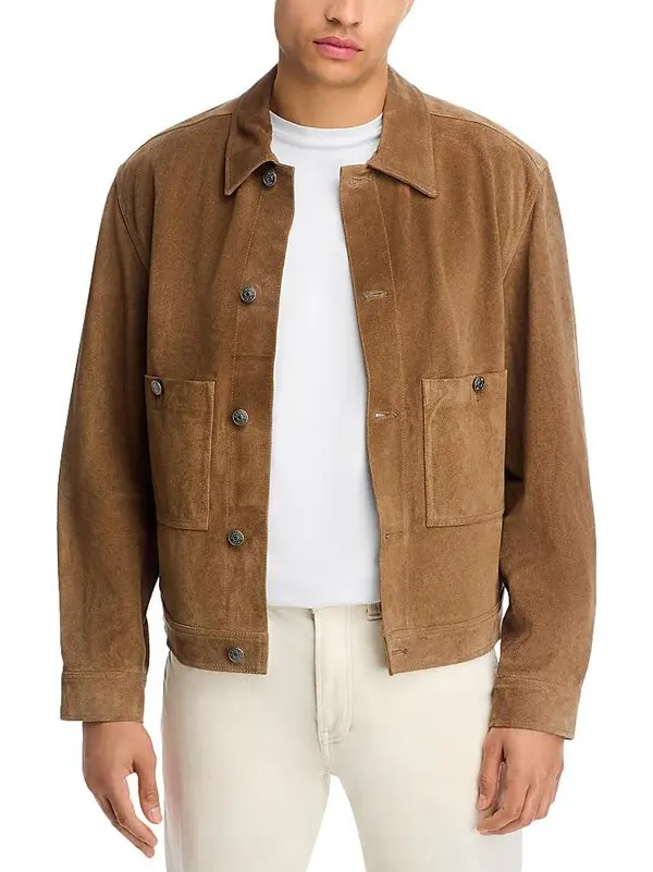 Madewell Suede Trucker Jacket - Desert Brown