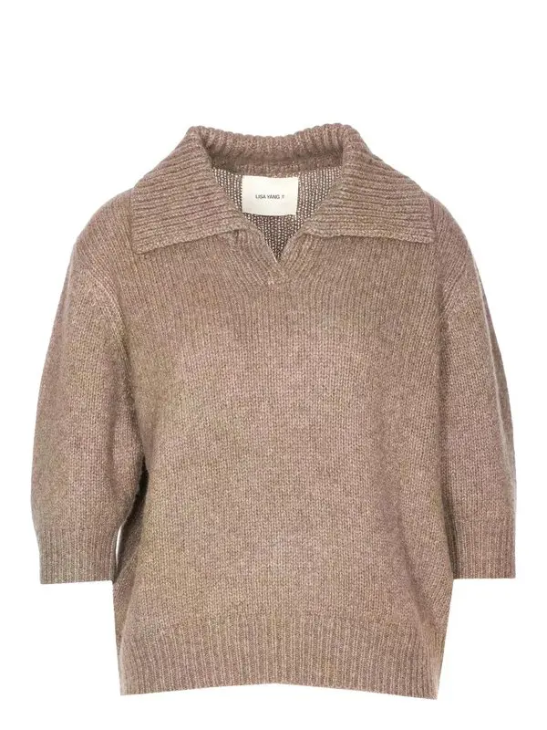 LISA YANG Lailai V-neck Collar Sweater - Brown