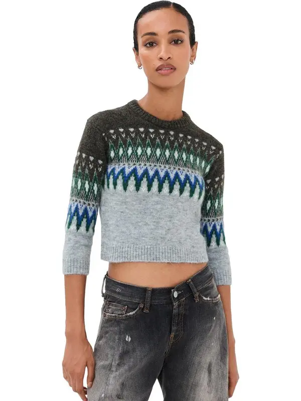 Acne Studios Nordic Shrunken Sweater - Multi Grey
