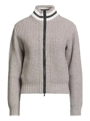 Brunello Cucinelli Cashmere Cardigan With Brass Embellishments - Grey