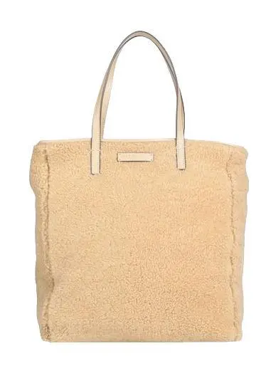THE BRIDGE Shearling And Leather Shopper - White