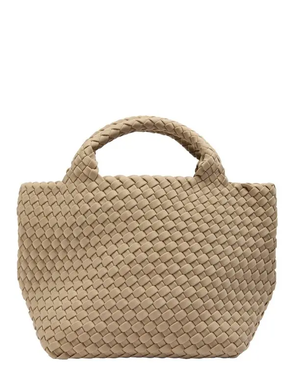 NAGHEDI St Barths Small Woven Top Handle Bag - Ecru