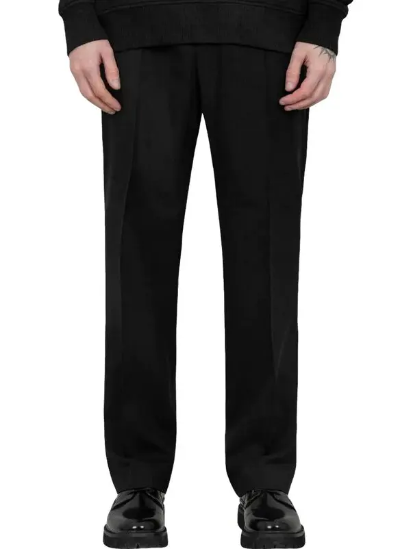 Ami Elasticated-waist Wool Trousers - Black