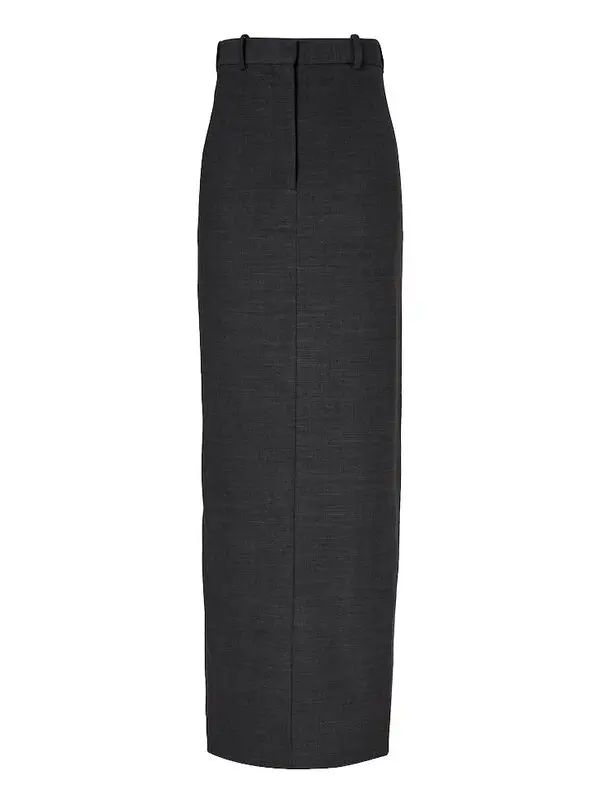 Acne Studios High-rise Wool-blend Maxi Skirt - Grey