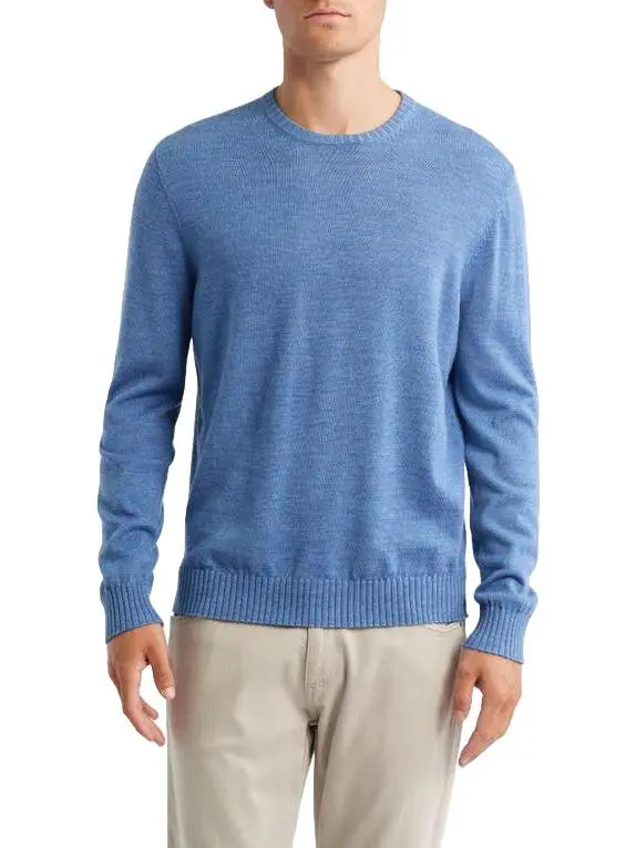 Johnnie-o Ronald Merino Wool Sweater - Laguna Blue