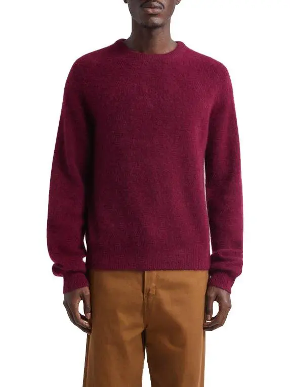 Frenckenberger Cashmere And Silk Crewneck Sweater - Burgundy
