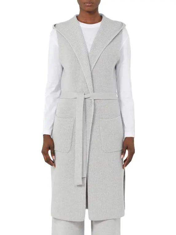 MM BY MAX MARA Badesse Hooded Sweater Vest - Light Grey