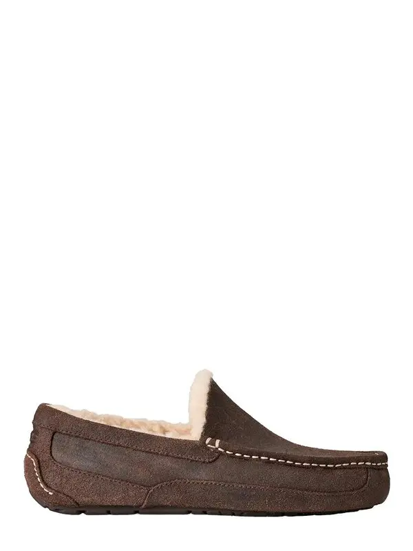 UGG Ascot Leather Distressed Slipper - Dusted Cocoa
