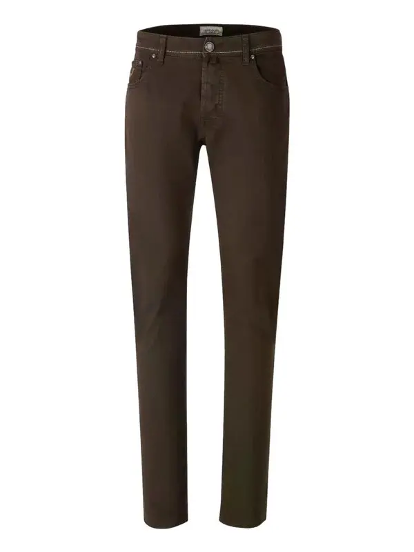 Jacob Cohen Logo-patch Denim Jeans - Brown