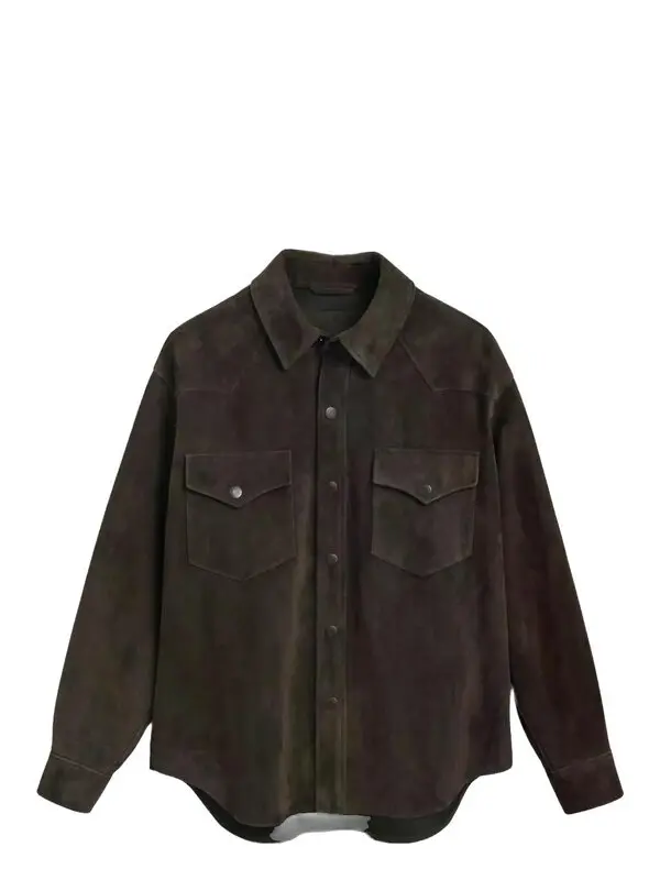 Gant Rodeo Suede Double-pocket Shirt - Brown