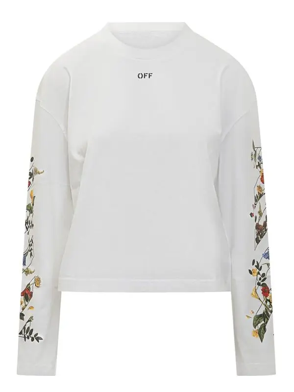 Off-White Long Sleeve T-shirt With Print - White