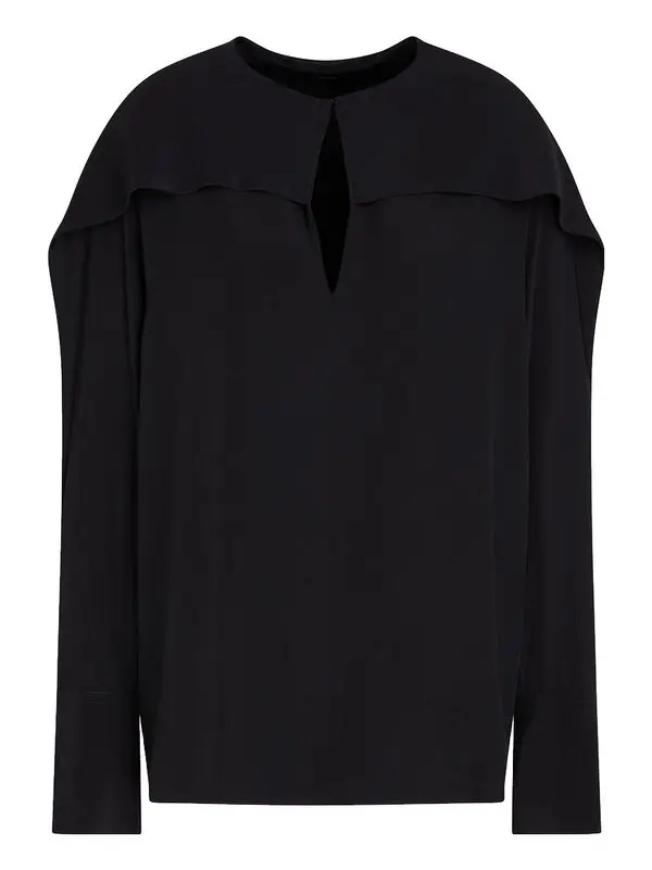 JOSEPH Balard Layered Silk Blouse - Black
