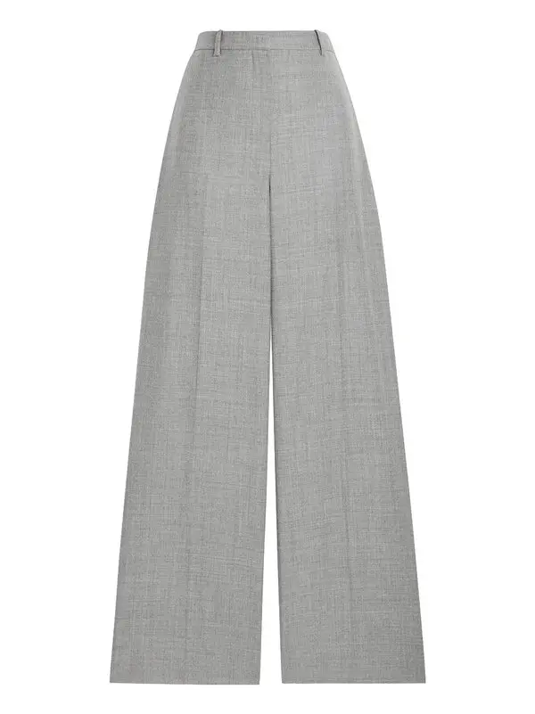 Theory Wool Wide-leg Pants - Gray