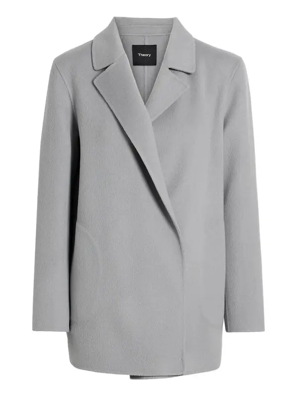 Theory Wool And Cashmere-blend Felt Blazer - Gray