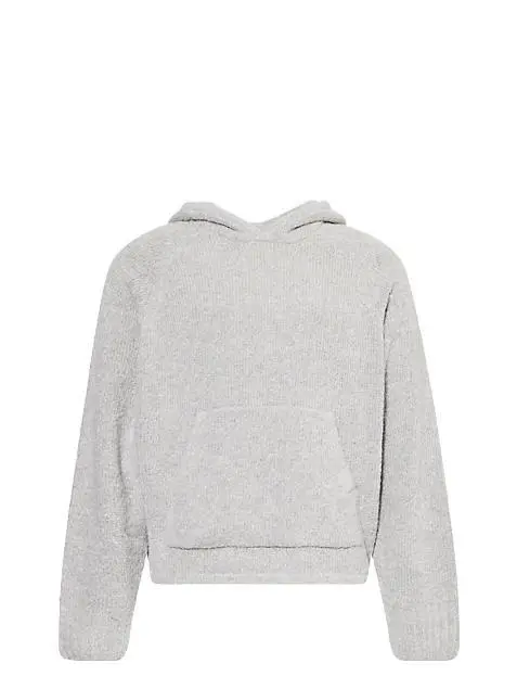 THE COUTURE CLUB Cotton Hoody With Logo Embroidery - Greymarl