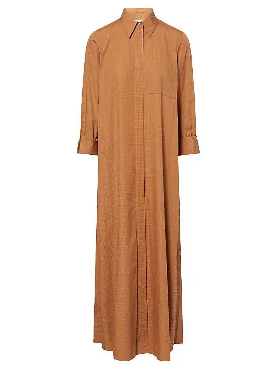 TWP Cotton-poplin Gown With Crystal Embellishments - Argan Oil