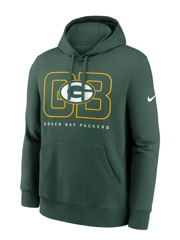 Nike Bay Packers Busted Play Club Nfl Pullover Hoodie - Green