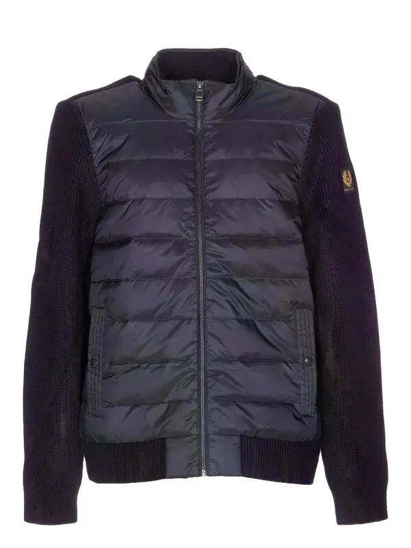 Belstaff Quilted Padded Cardigan - Blue