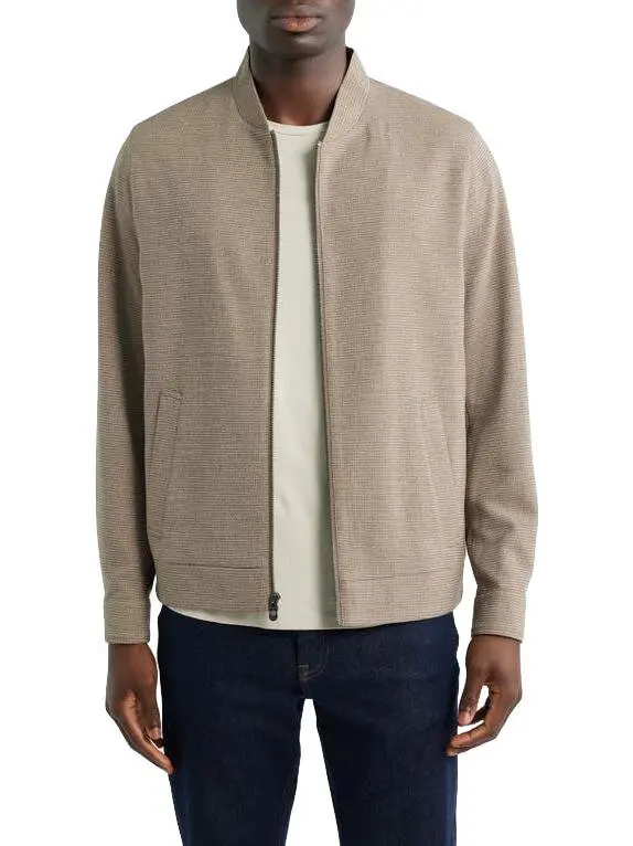 Johnston & Murphy Pattern Zip Jacket - Brown