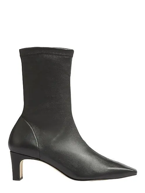 LK BENNETT Marcia Stretch Leather Boots - Bla-black