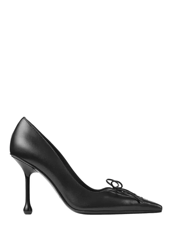 JIMMY CHOO Scarlett 95 Nappa Leather Pumps - Black