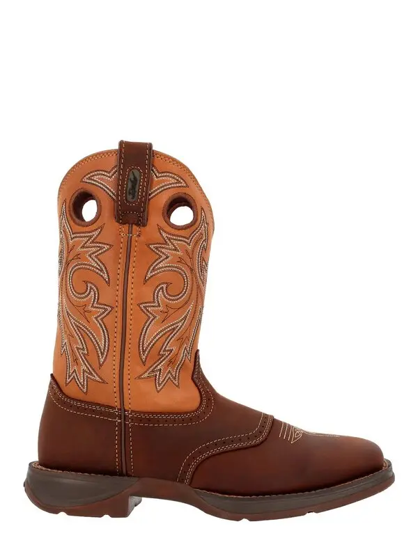 Durango In Waterproof Steel Toe Western Boot - Brown And Tan