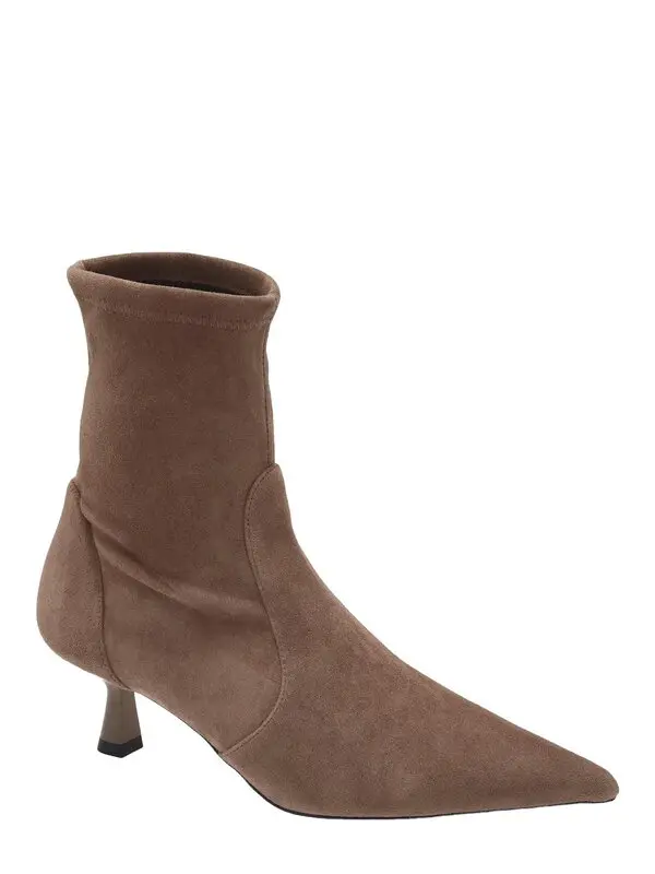 STUART WEITZMAN Sculpt Pointy Toe Bootie 50 - Taupe