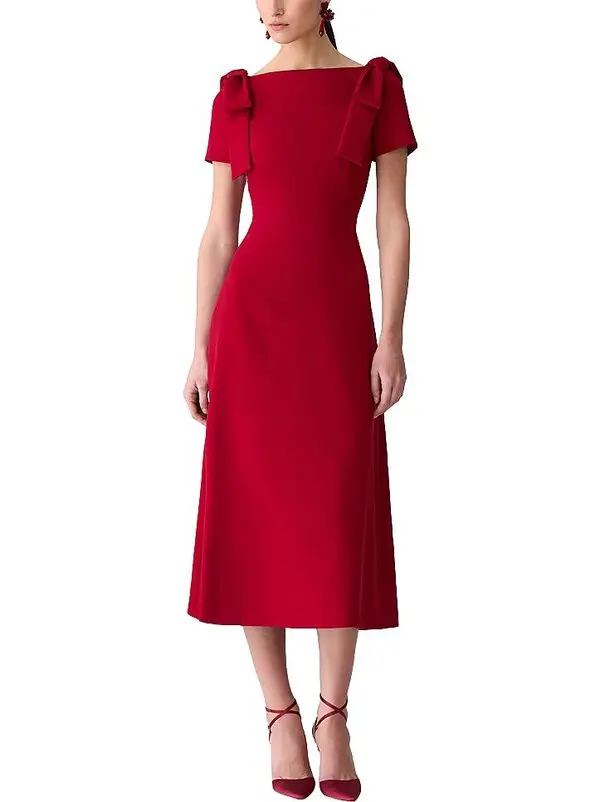 Carolina Herrera Silk A-line Dress - Garnet
