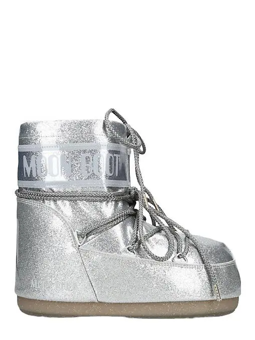 Moon Boot Icon Low 2 Glitter-embellished Snow Boots - Silver