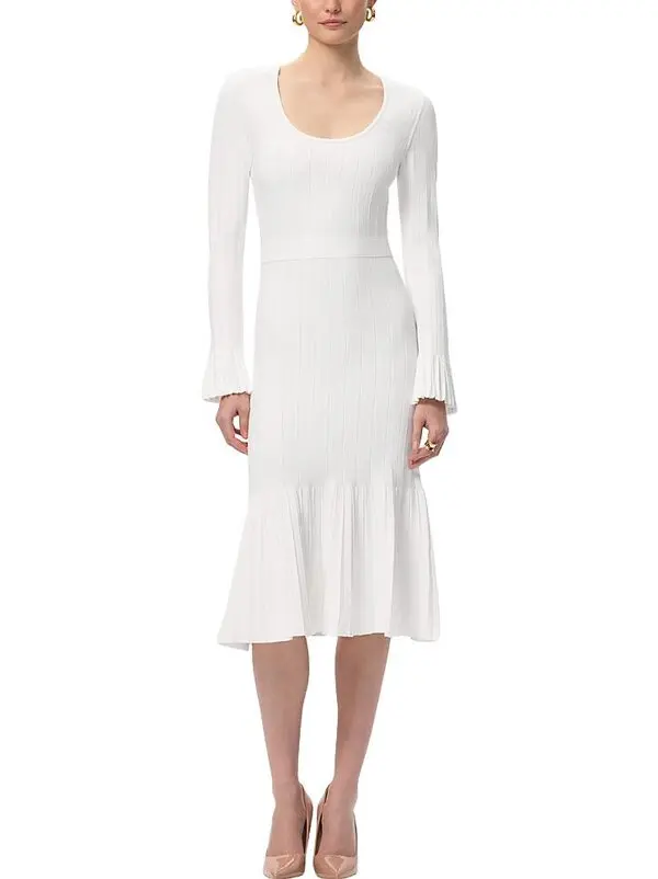 Herve Leger Alena Viscose Knit Dress - Alabaster