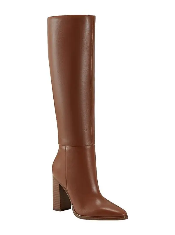 MARC FISHER LTD. Lannie Wide Calf Boots - Medium Natural