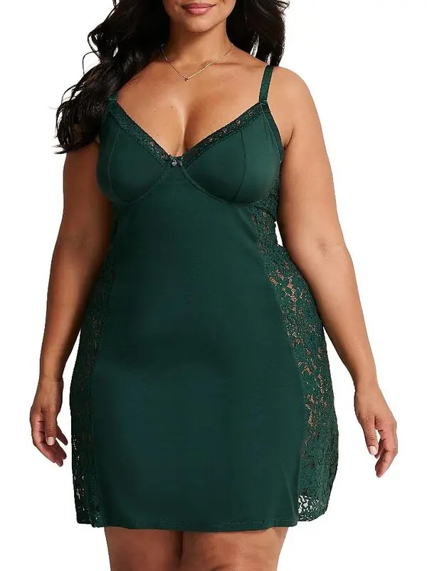 ADORE ME Kamryn Slip - Dark Green