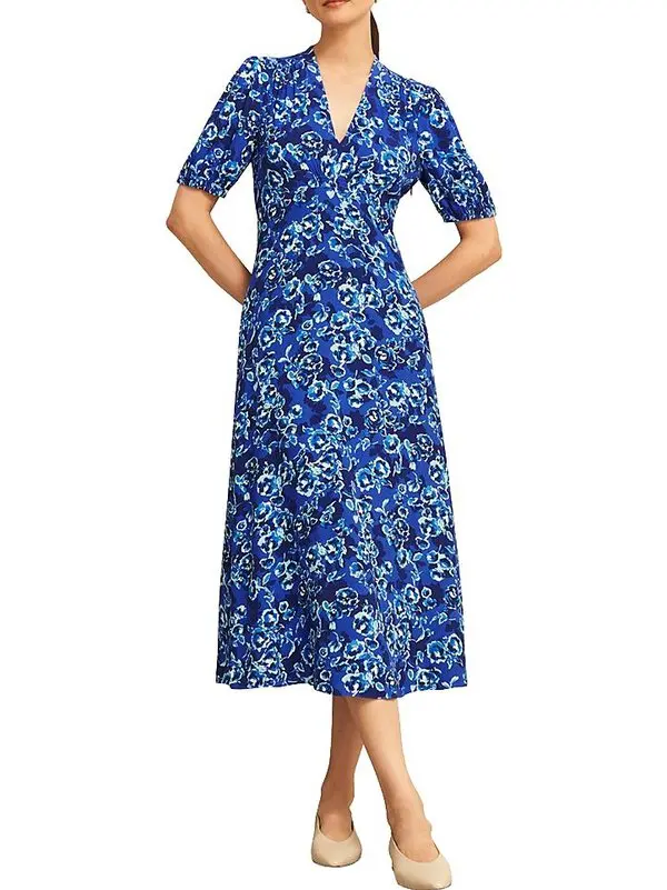 HOBBS LONDON Sidonie Midi Dress - Blue Multi