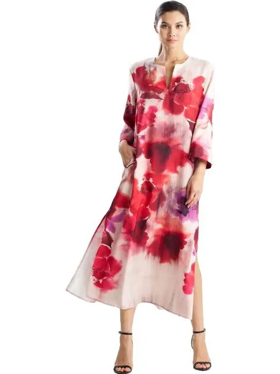 Natori Mizuki Slim Caftan - Red
