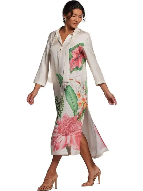Tori Richard Tori's Garden Nicolette Caftan - Shell