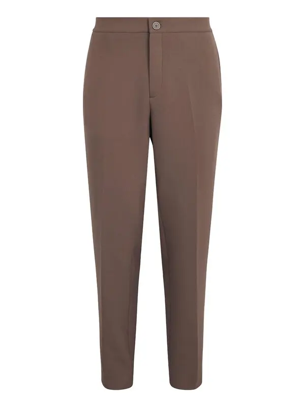 Sandro Jersey Straight Trousers - Brown